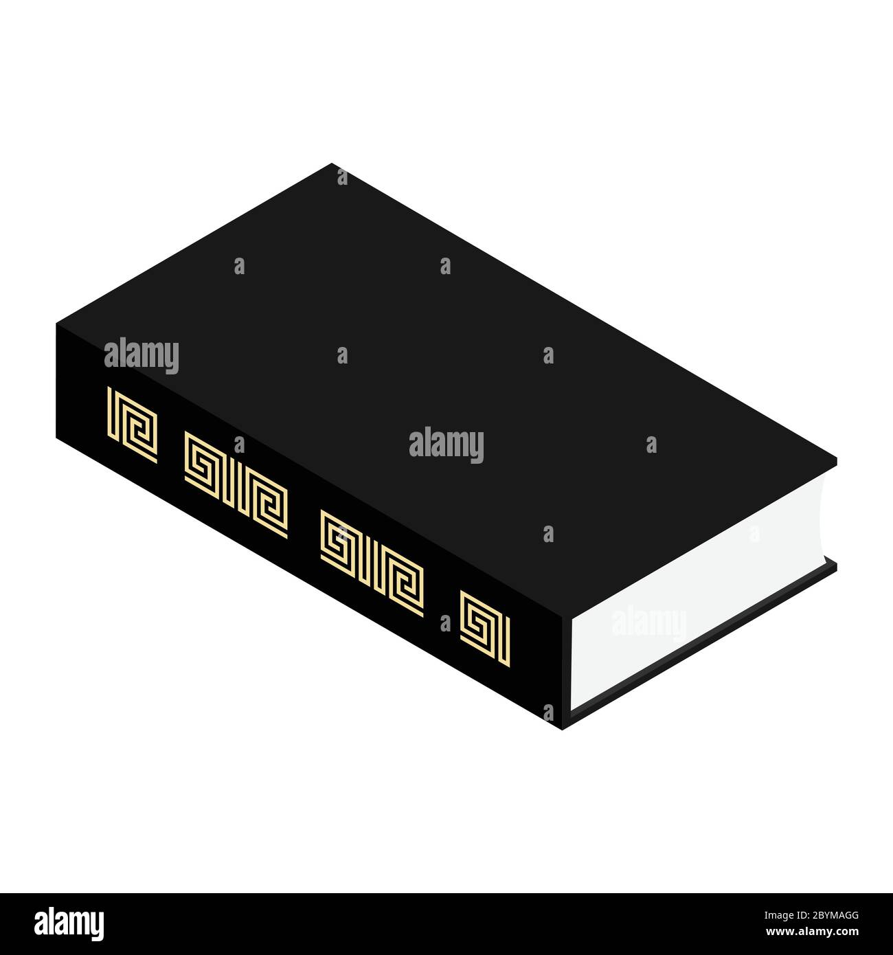 Old black book isometric view isolated on white background Stock Vector ...