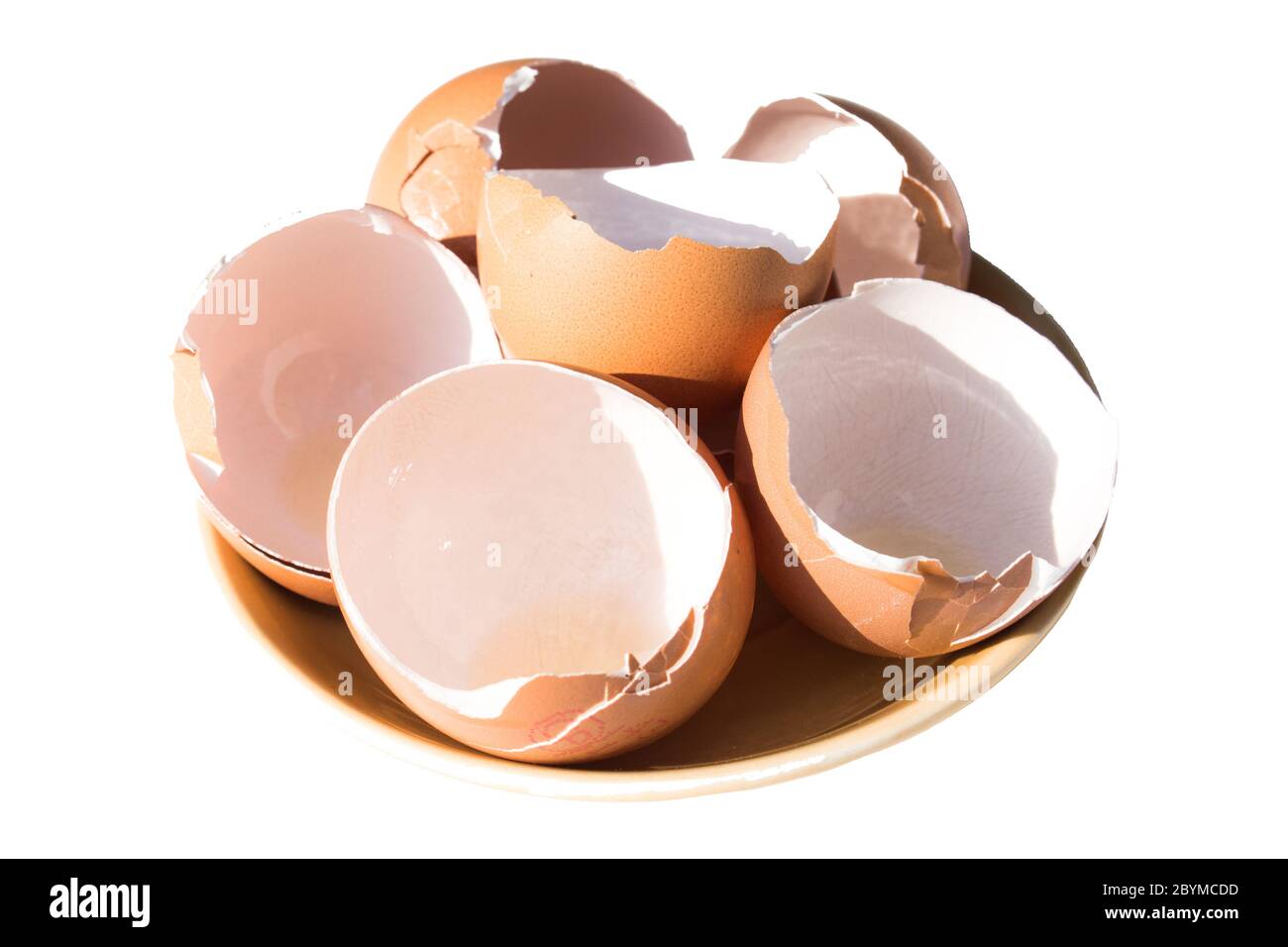 broken egg shell isolated on white background Stock Photo - Alamy