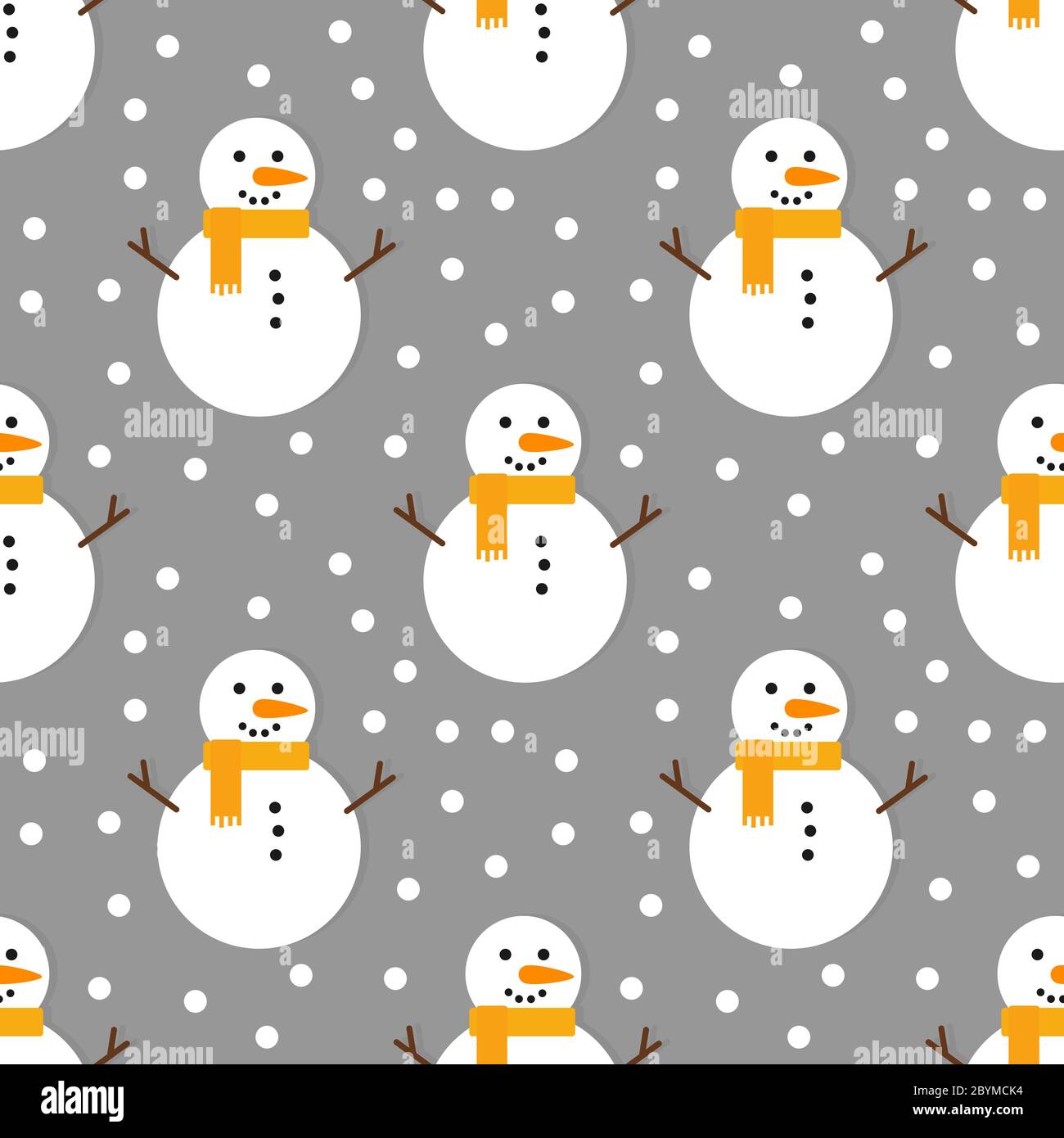 Winter snowman seamless pattern. Vector illustration Stock Vector Image ...
