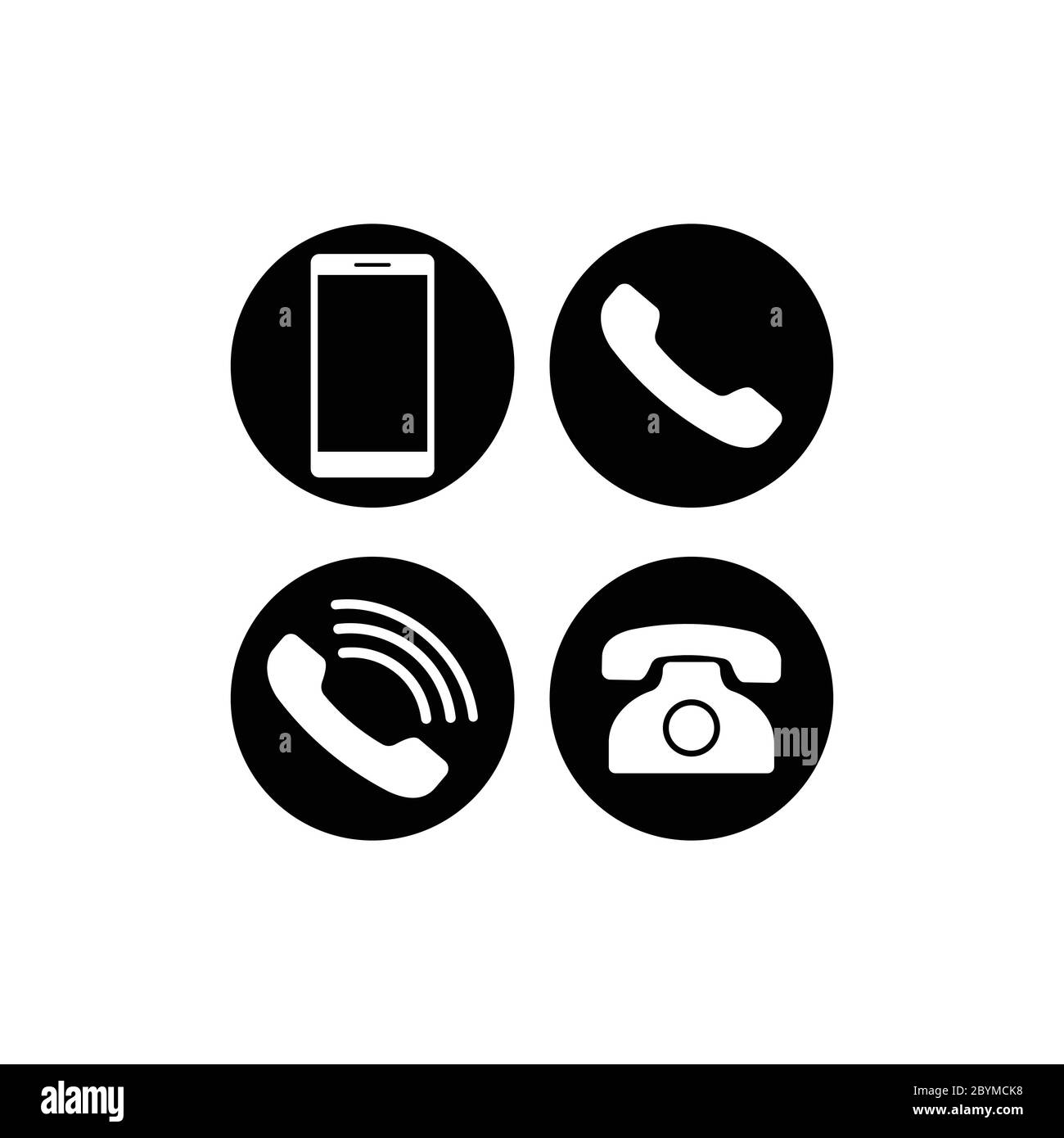 Contact icons in circle Stock Vector Images - Alamy