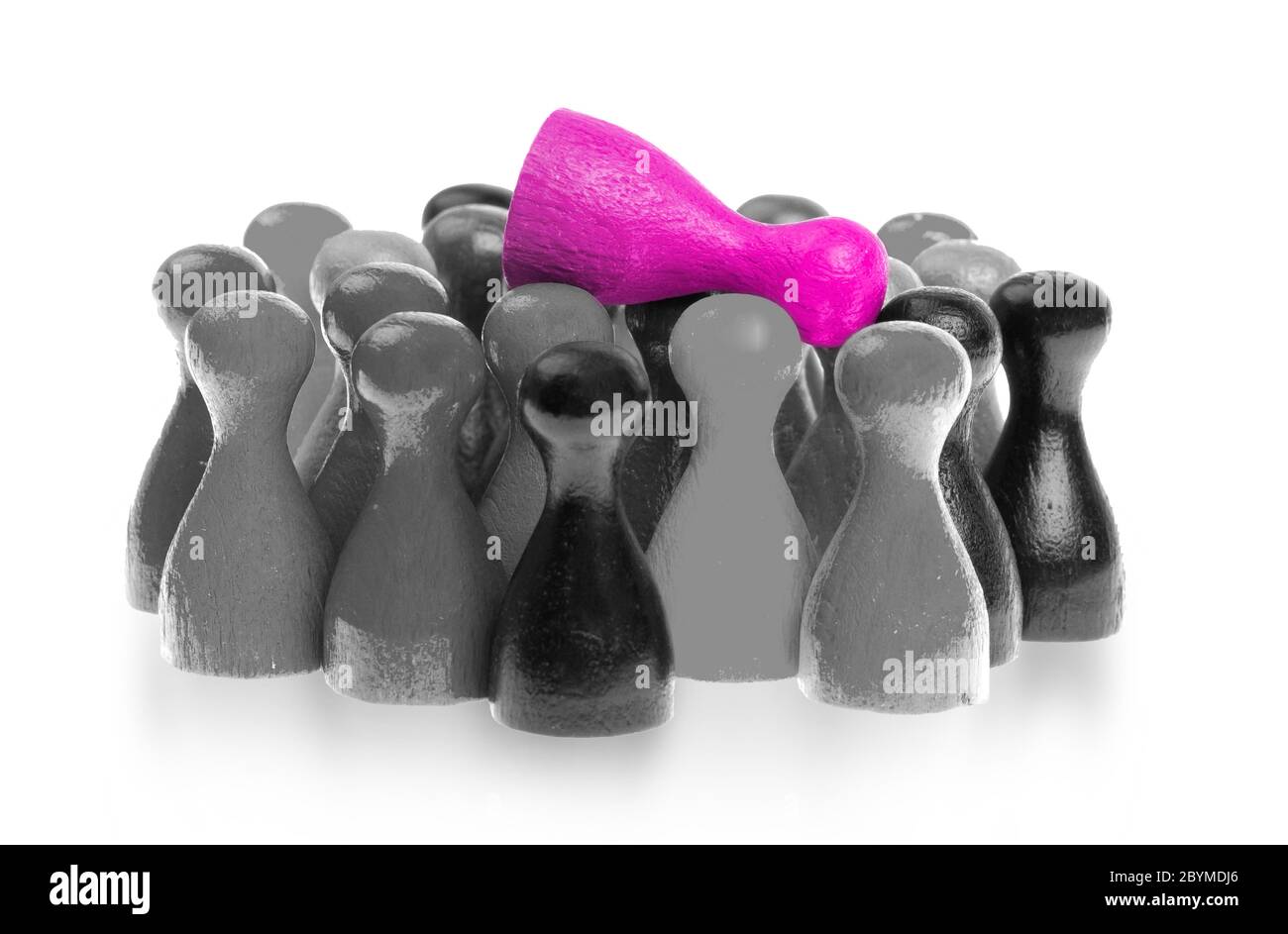 Pink pawn is crowdsurfing Stock Photo - Alamy