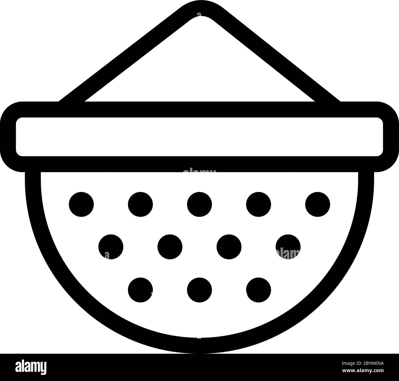 sieve sifting equipment icon vector outline illustration Stock Vector ...