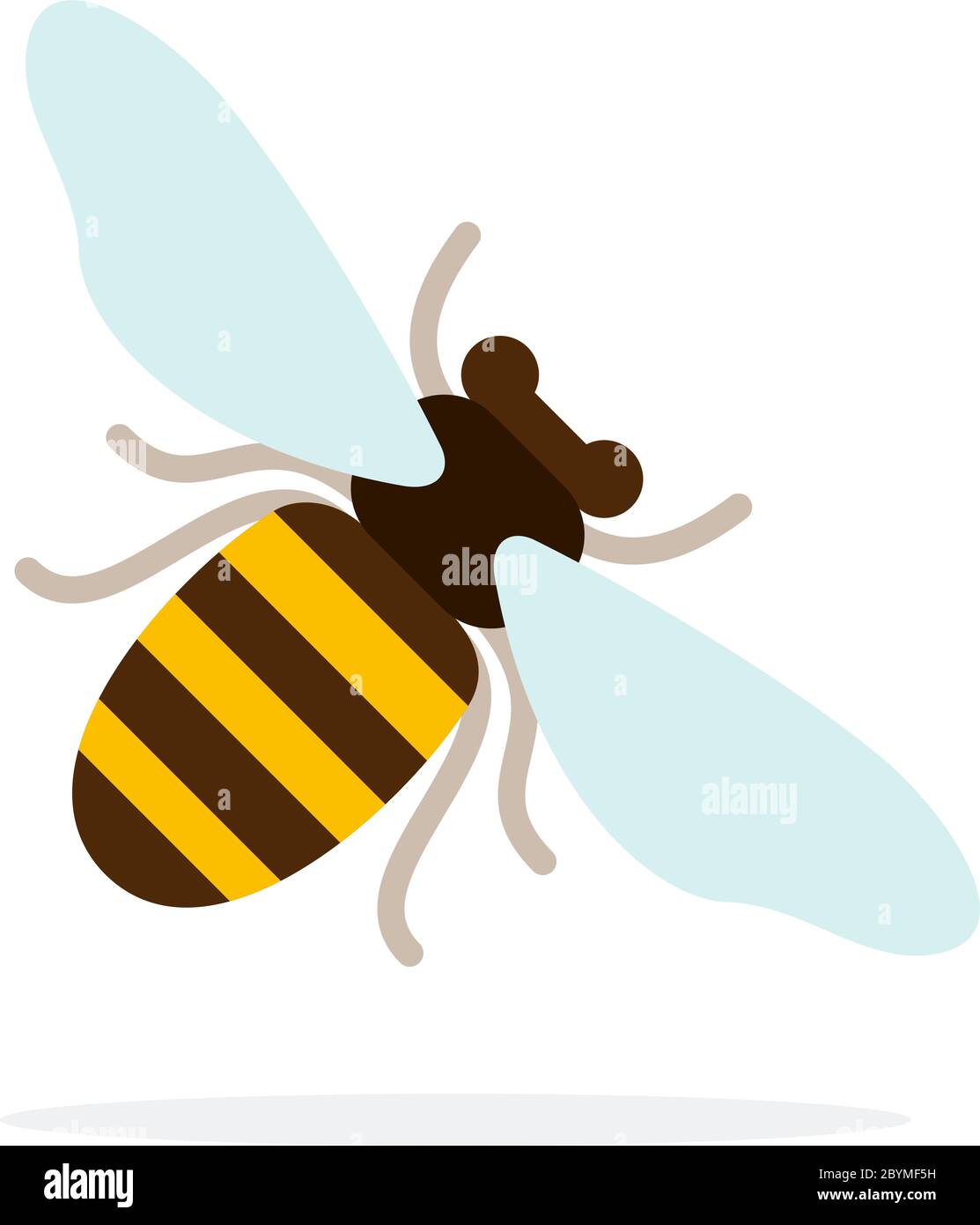 Honey bee side view Stock Vector Images - Alamy