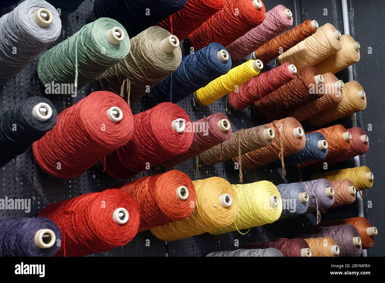 Warp yarn reels hi-res stock photography and images - Alamy