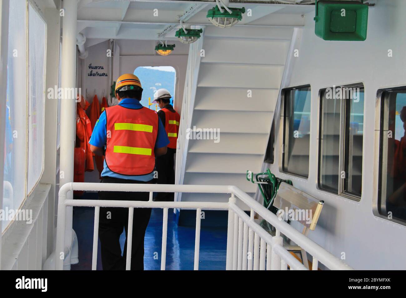 officer maintenance man on ferry koh samui travel, thailand Stock Photo ...