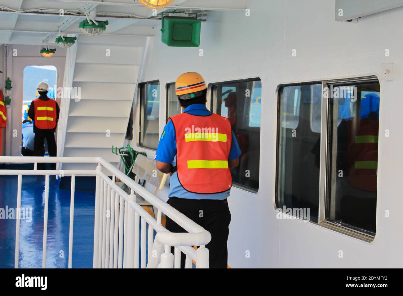officer maintenance man on ferry koh samui travel, thailand Stock Photo ...