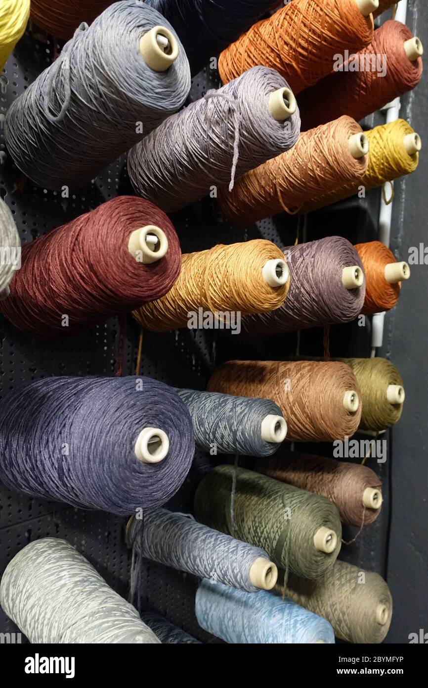 Warp yarn reels hi-res stock photography and images - Alamy