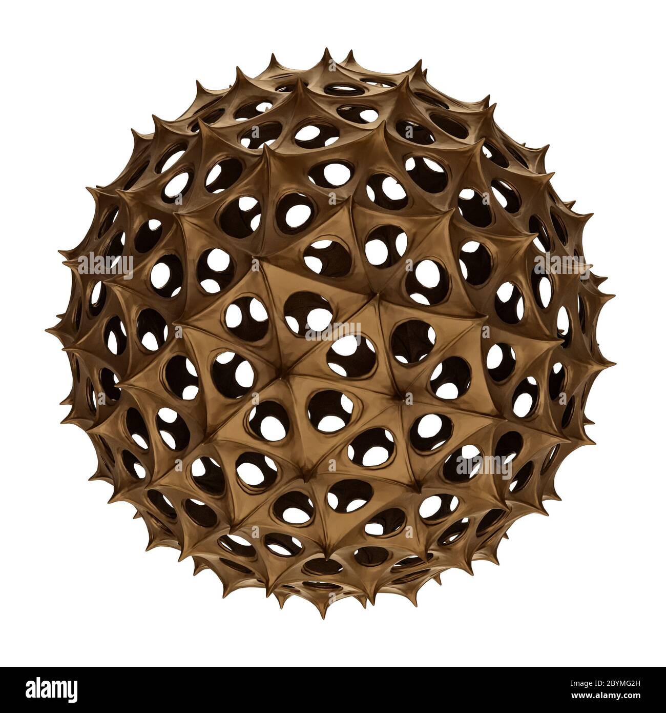 Abstract Hollow Sphere Isolated On White Background Stock Photo - Alamy