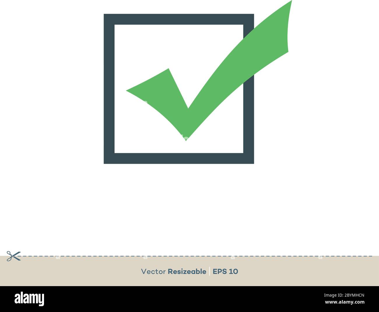 Green Check Mark Icon Vector Logo Template Illustration Design. Vector ...