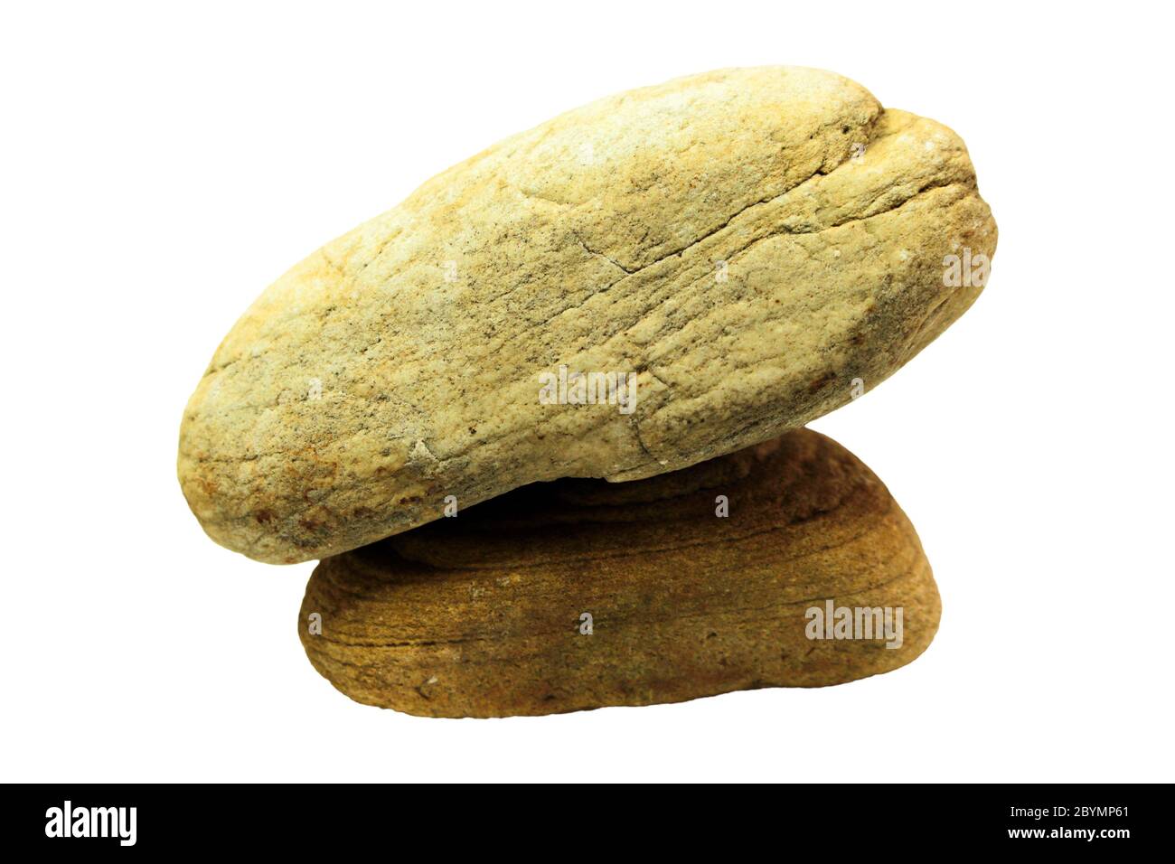 close-up shot sedimentary rocks isolated on white background Stock ...