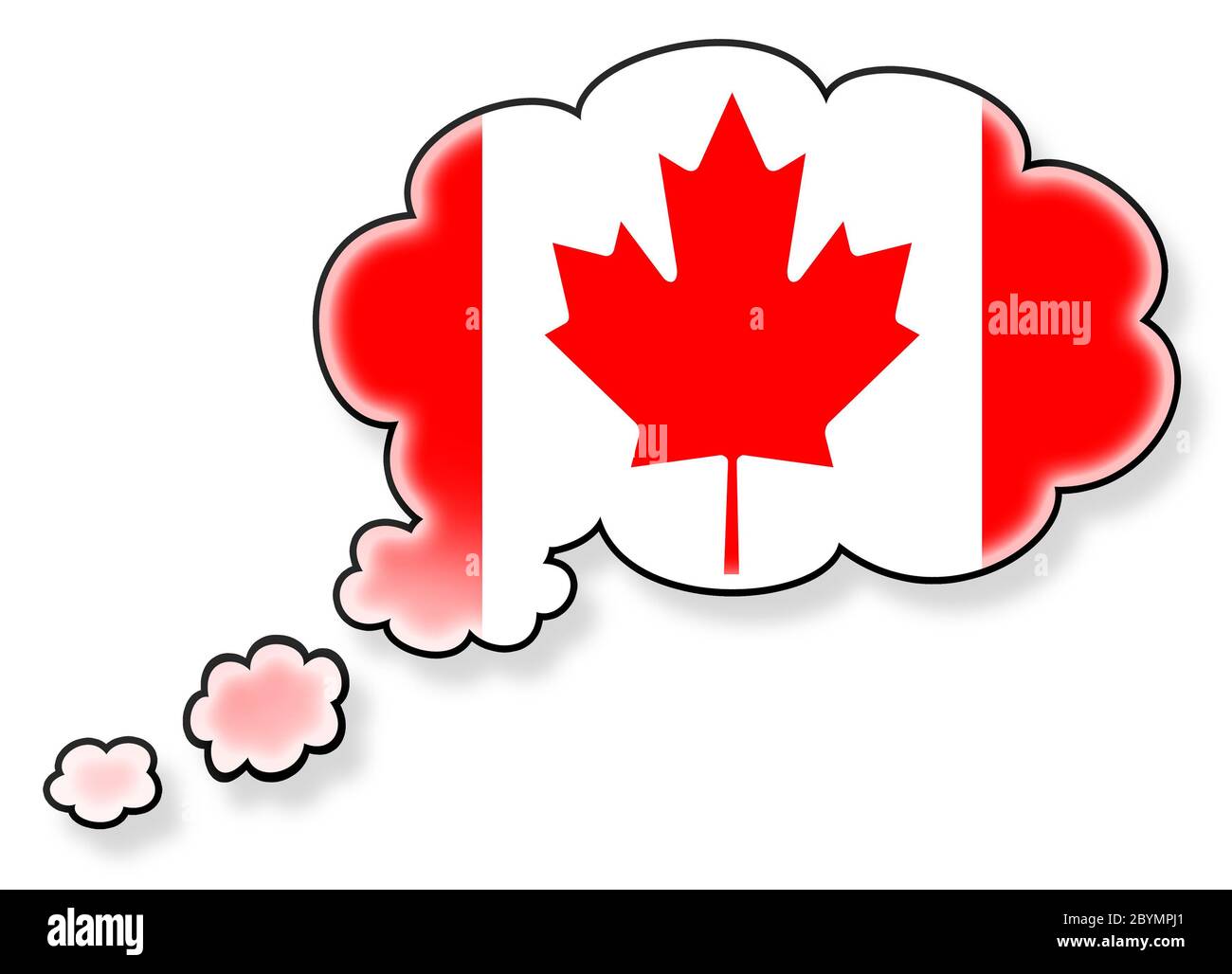 Flag in the cloud, isolated on white background Stock Photo - Alamy