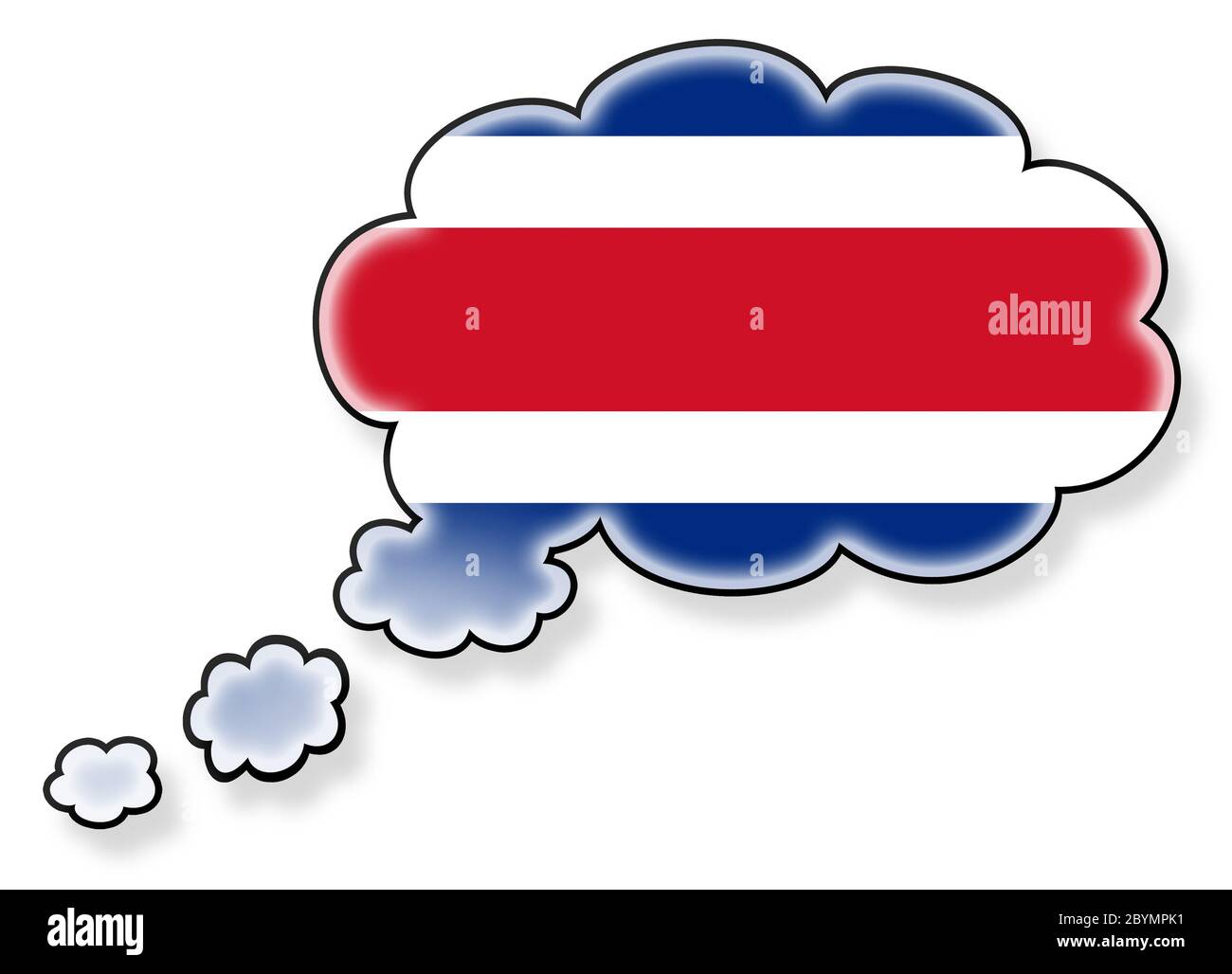 Flag in the cloud, isolated on white background Stock Photo - Alamy