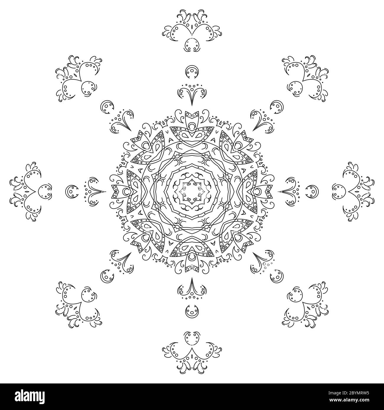 Ornamental line pattern Cut Out Stock Images & Pictures - Alamy