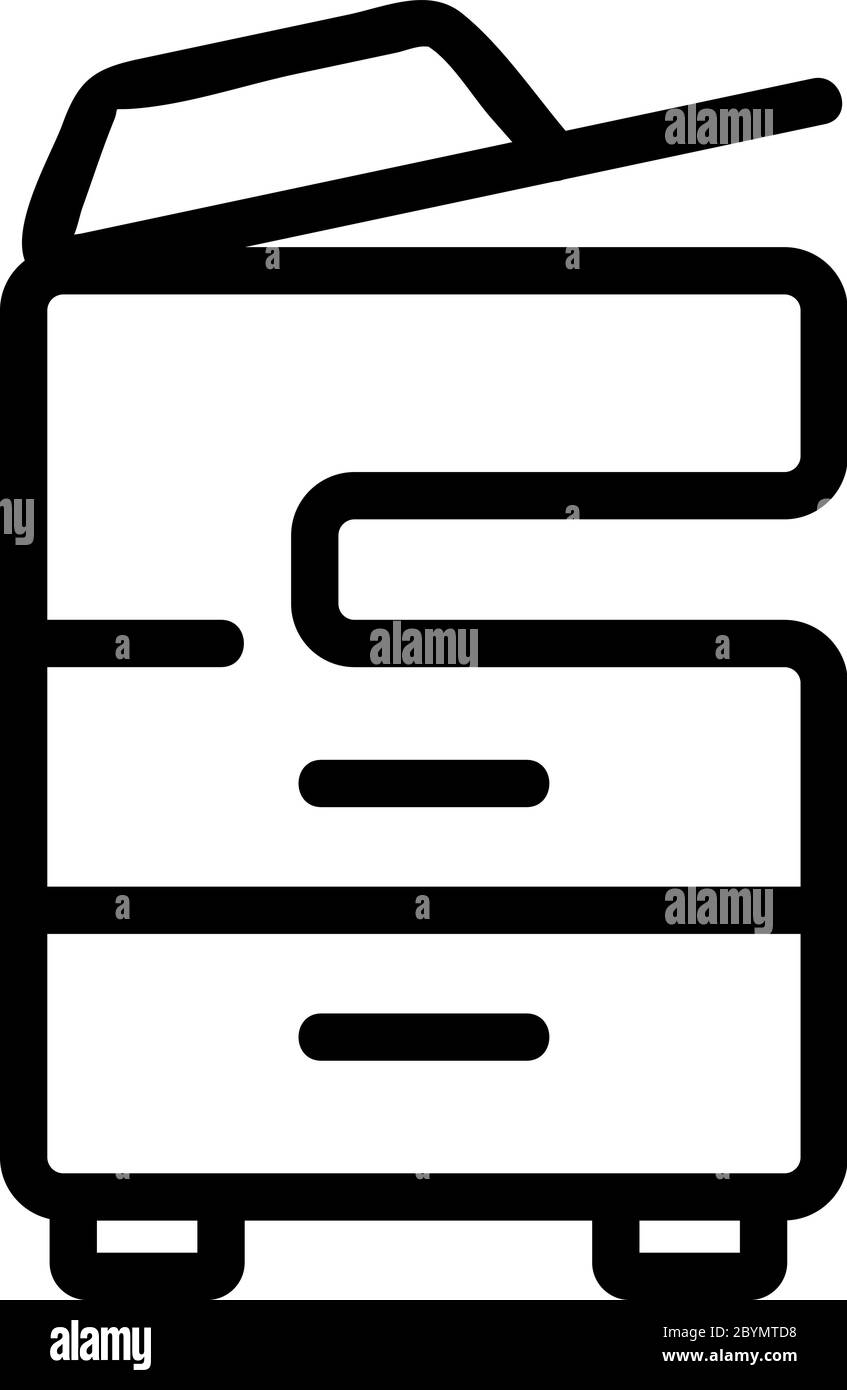 multifunctional printer icon vector outline illustration Stock Vector ...