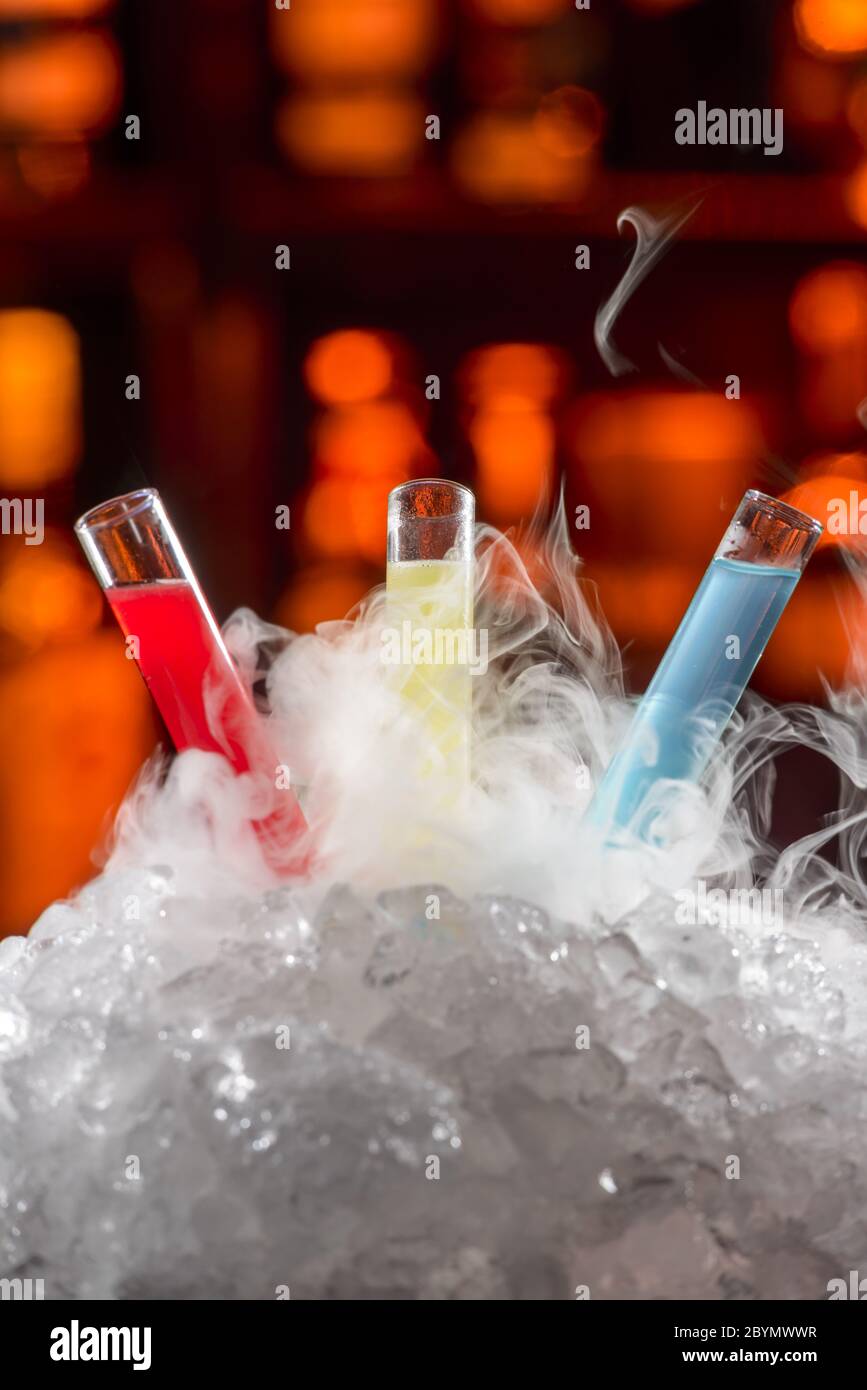 colorful cocktails in a test tube Stock Photo - Alamy
