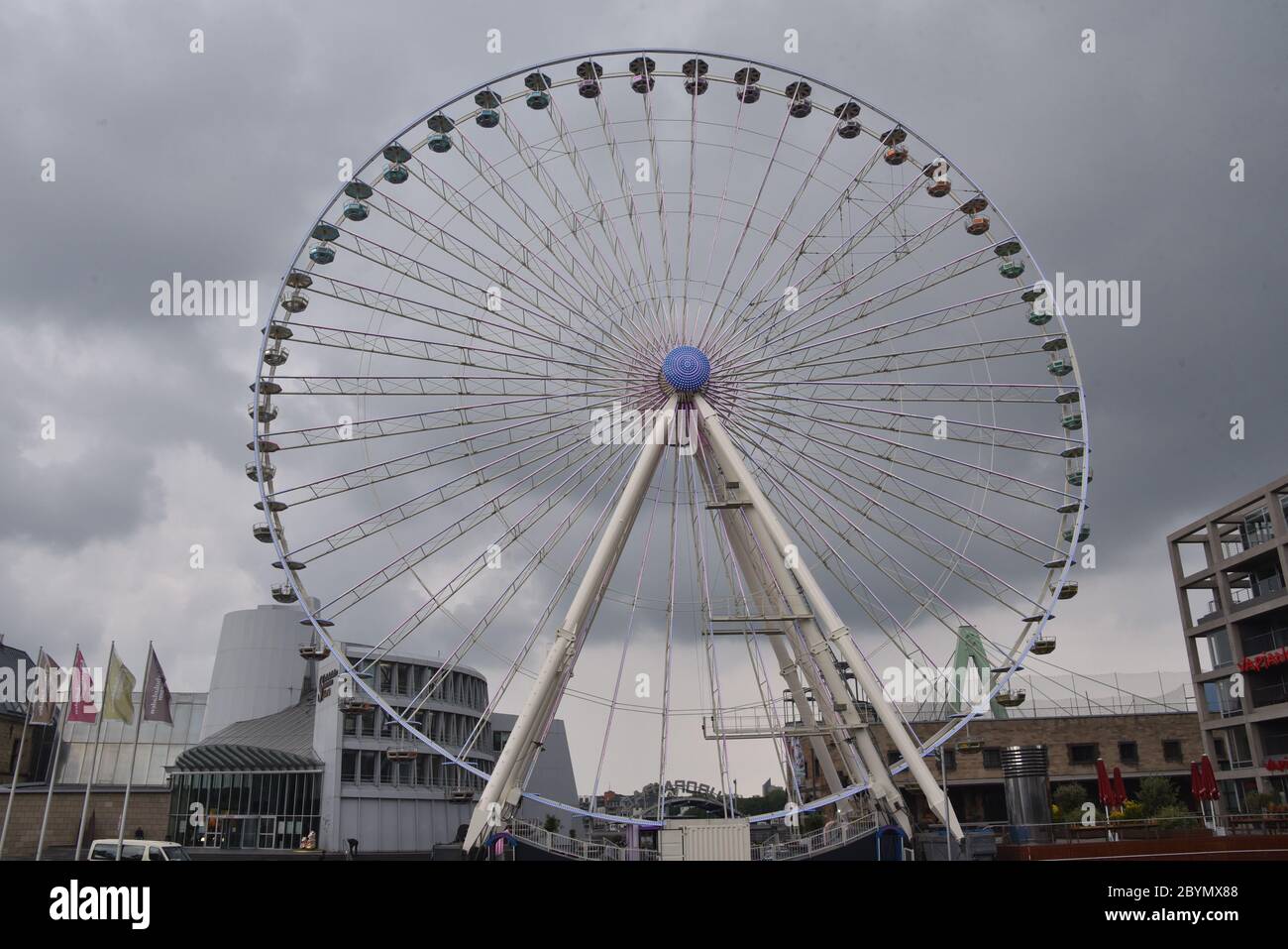 Cologne, Germany. 10th June, 2020. A 55-metre high Ferris wheel of the ...