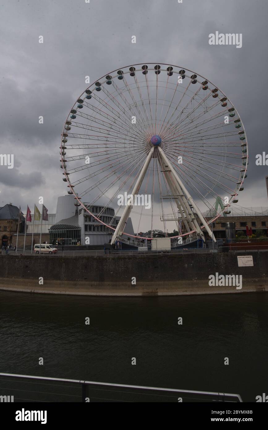 Cologne, Germany. 10th June, 2020. A 55-metre high Ferris wheel of the ...