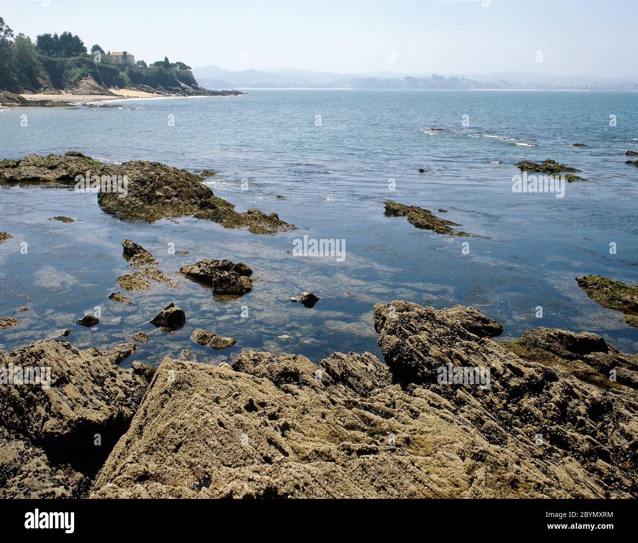 Spain, Galicia, La Coruña province. Rias Altas (Upper Rias). Ria of ...