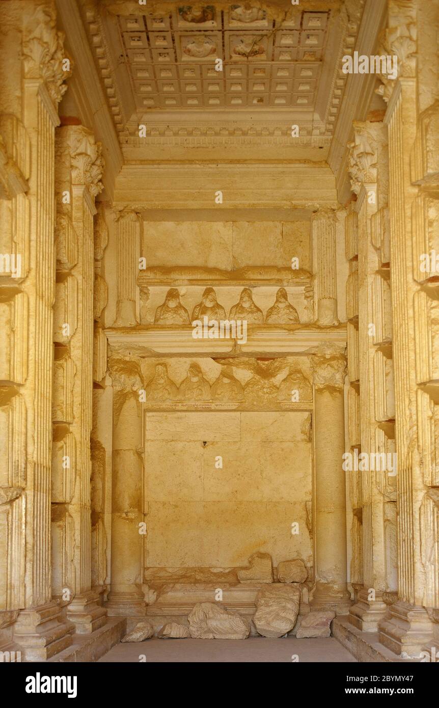 Syria. Palmyra. Valley of the Tombs. Funerary tower. 1st century AD ...