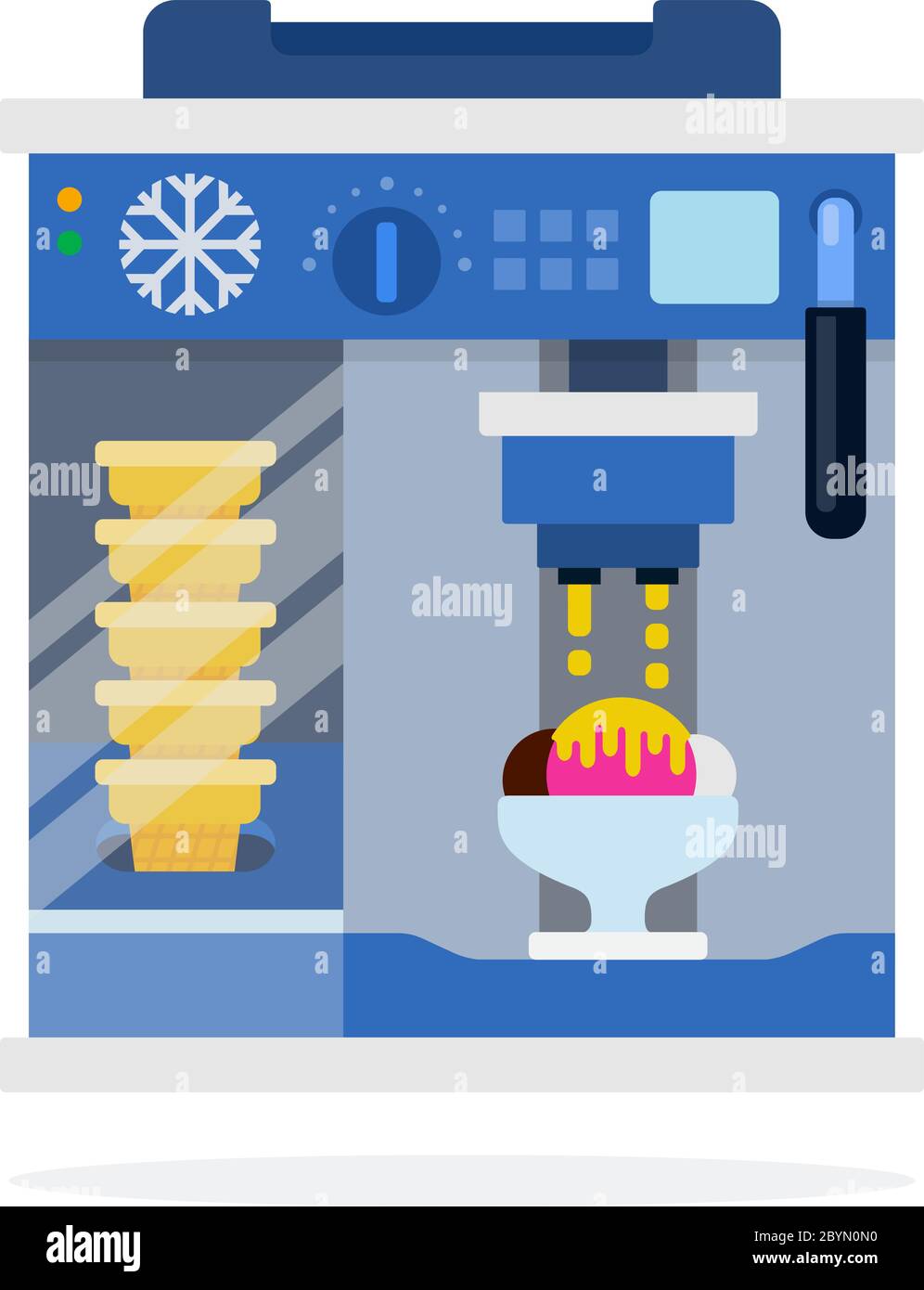 Ice cream production Stock Vector Images - Alamy