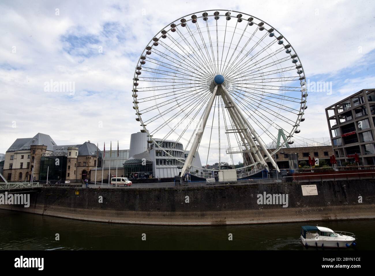 Cologne, Germany. 10th June, 2020. A 55-metre high Ferris wheel of the ...