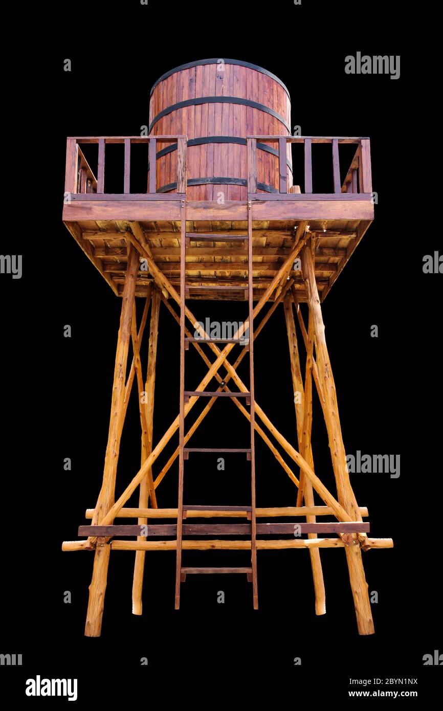 hall of tanks for water storage tower make with wood and oak tank ...