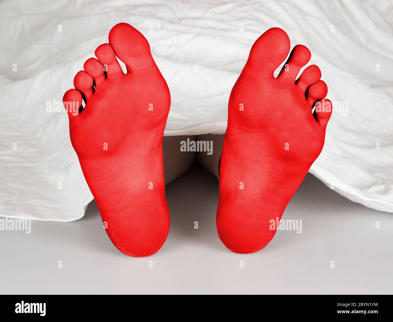 Body under sheet Stock Photo - Alamy