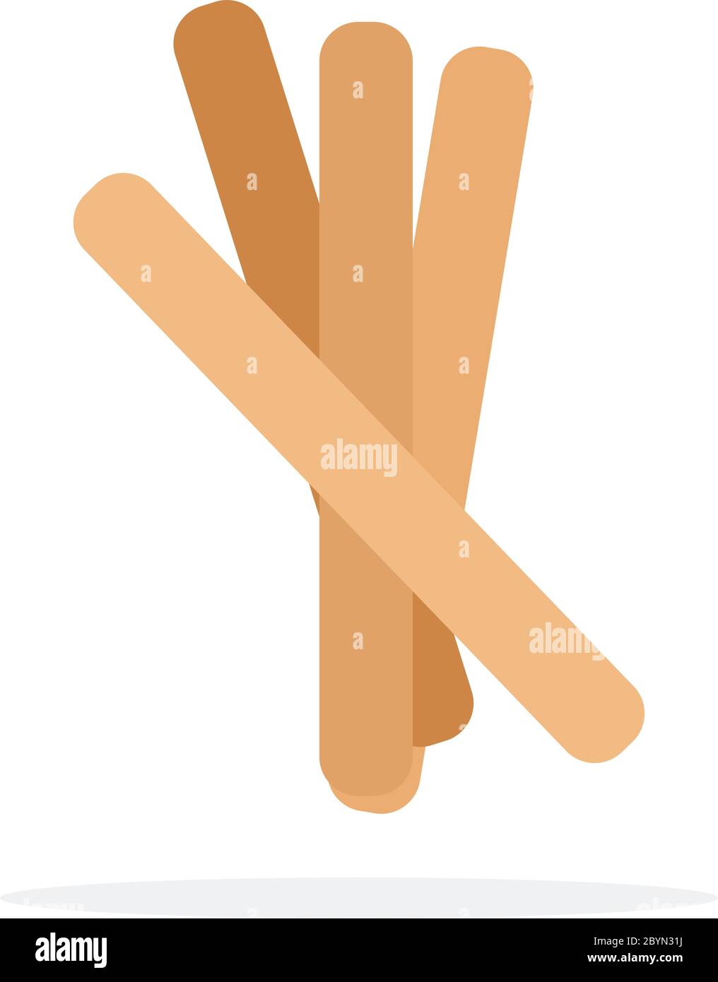 Wooden ice cream sticks vector flat isolated Stock Vector Image & Art ...