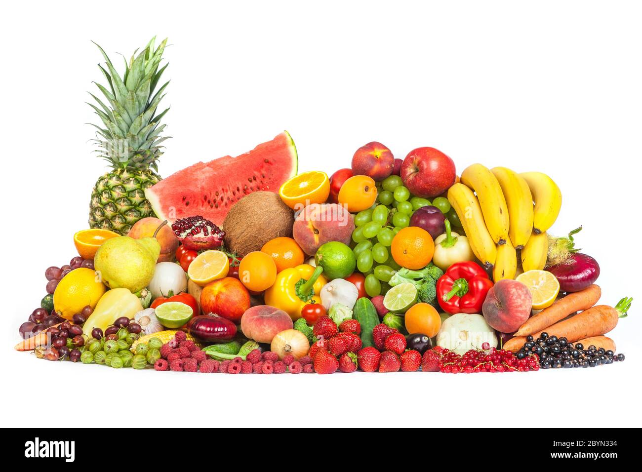 Huge group of fresh vegetables and fruits Stock Photo - Alamy