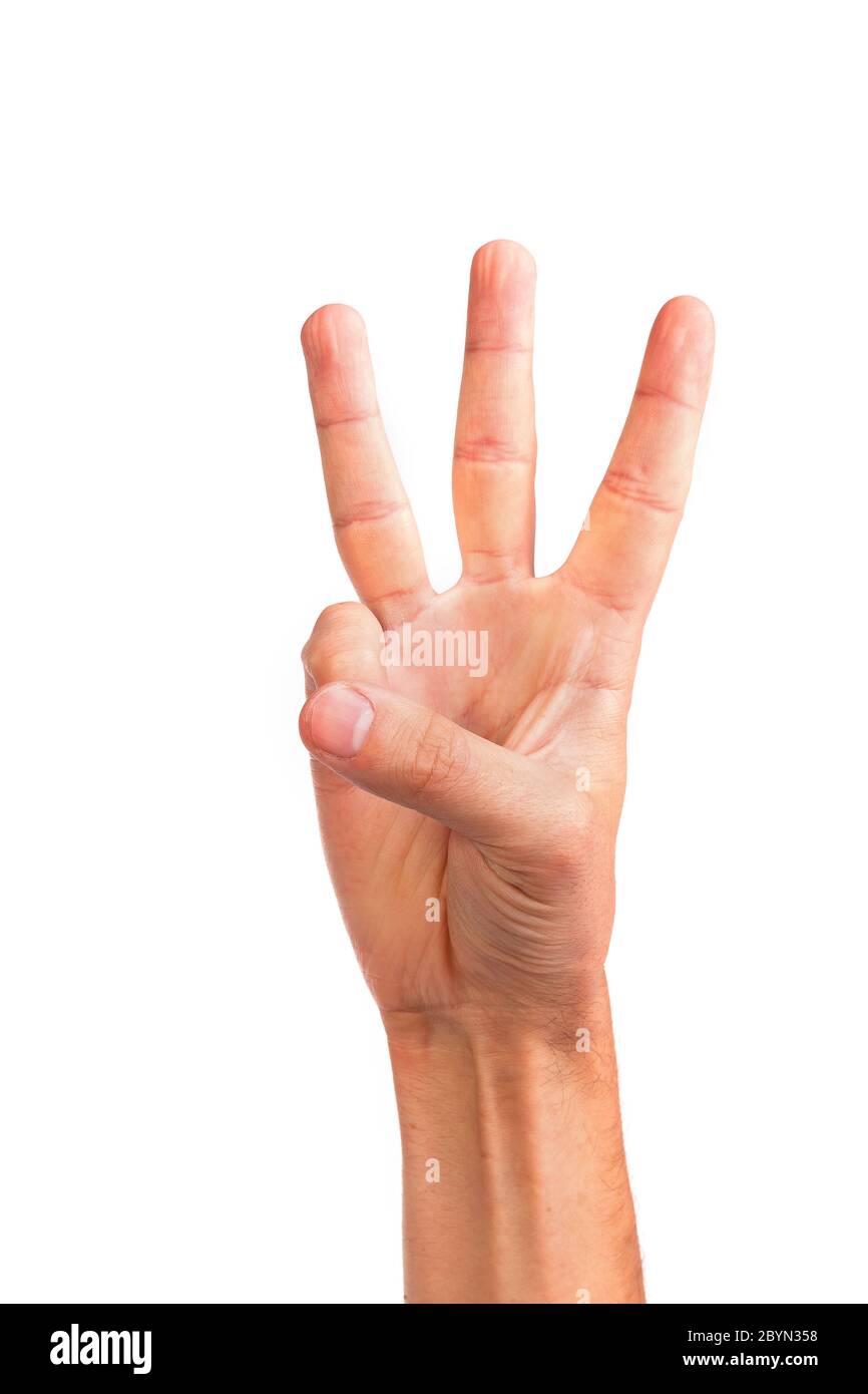 Three fingers silhouette hi-res stock photography and images - Alamy