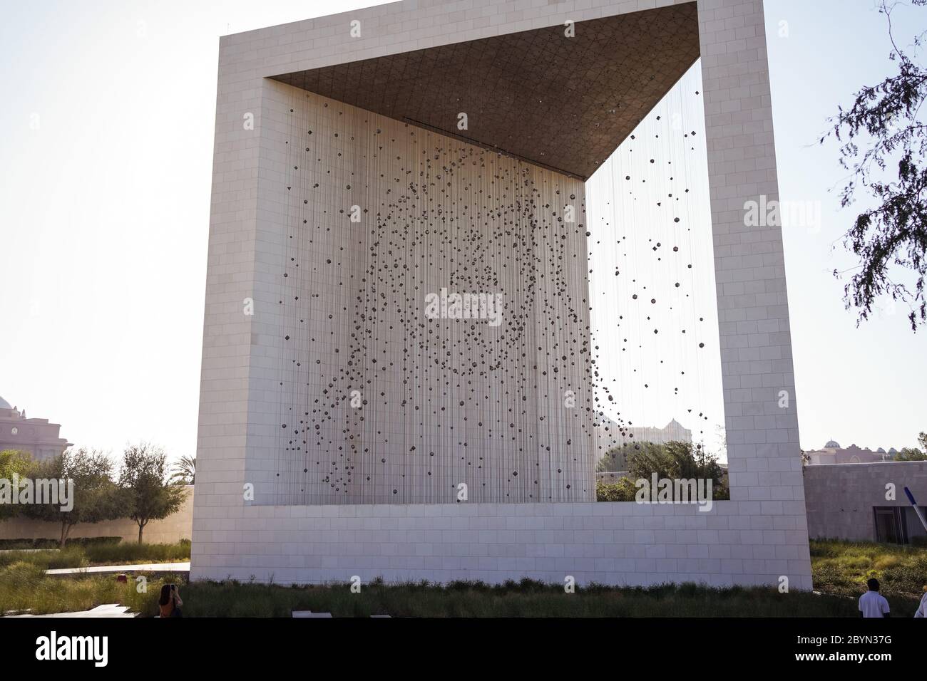 Abu Dhabi / United Arab Emirates - February 5, 2020: monument for the ...