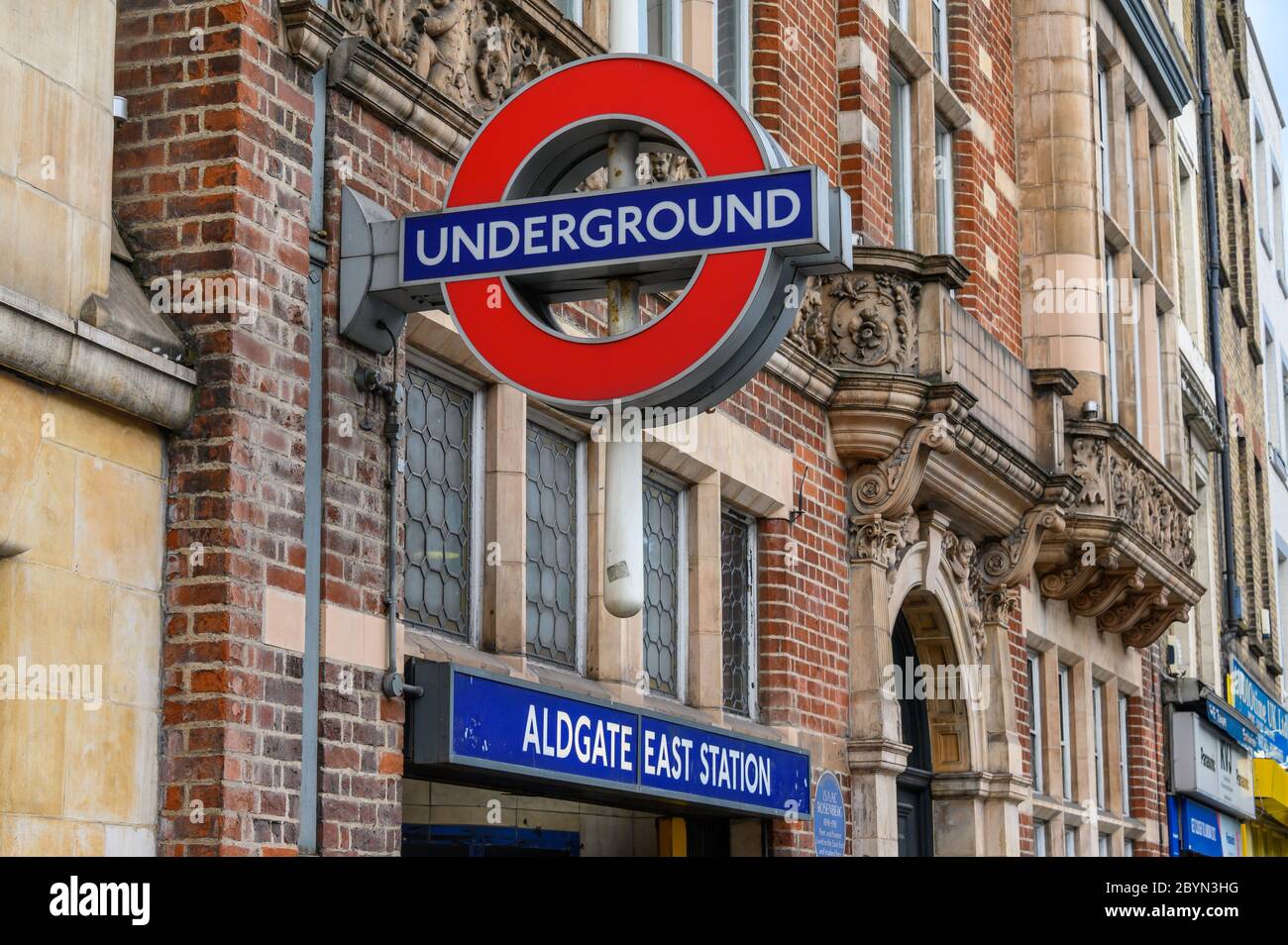 LONDON - SEPTEMBER 23, 2019: London Underground Tube Station sign above ...