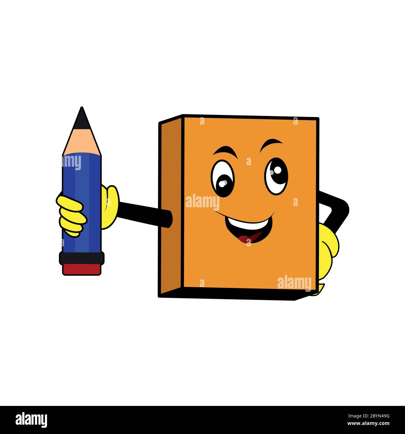 With a pencil, mascot cartoon characters book Stock Vector Image & Art ...