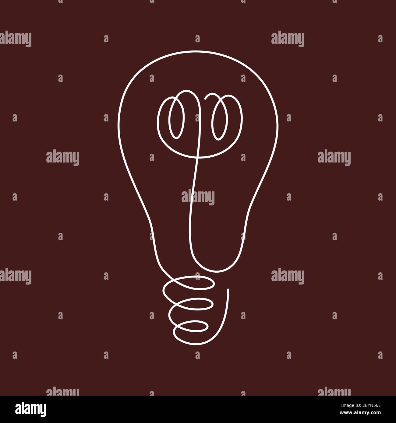 Light bulb continuous line vector illustration with editable stroke ...