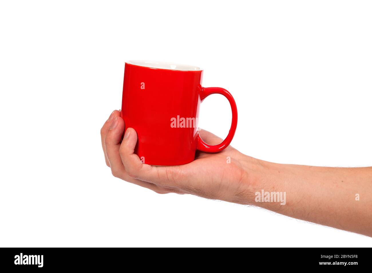 Man, hand a cup of tea Cut Out Stock Images & Pictures - Alamy