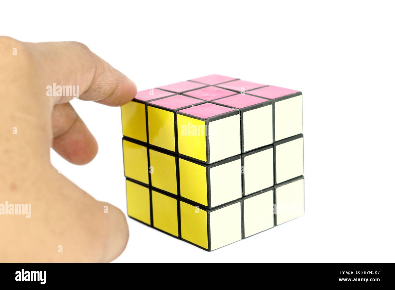 rubik cube colorful isolated on the white background Stock Photo - Alamy