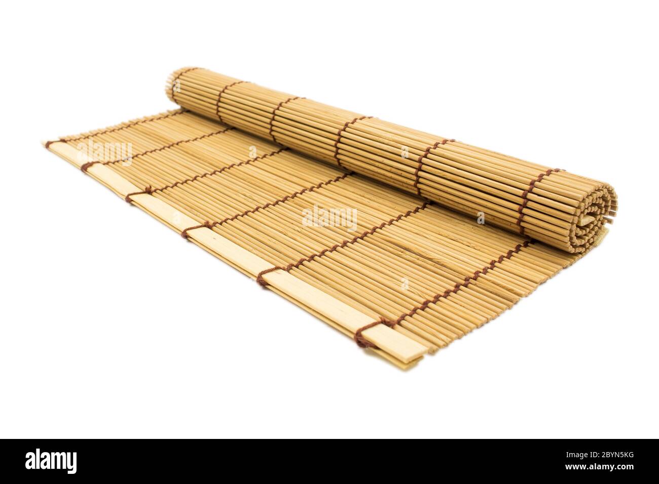 sushi rolling roller bamboo material mat maker isolated white ...