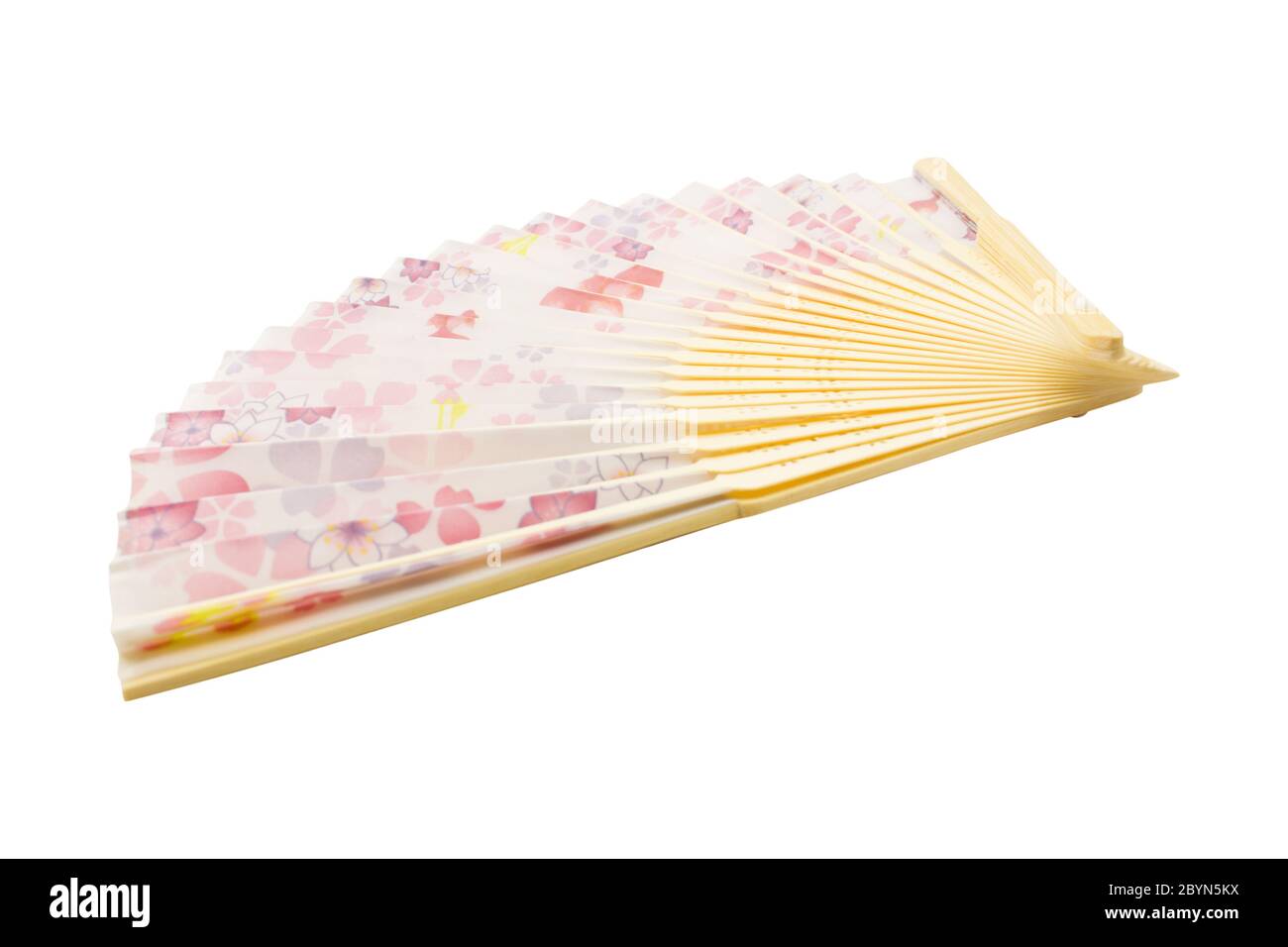 traditional japanese fan isolated white background Stock Photo - Alamy