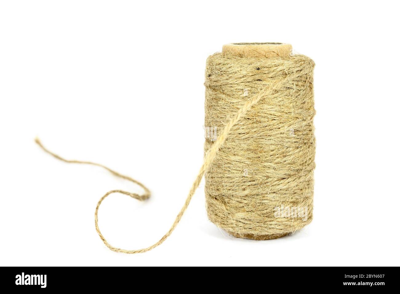 ramie natural rope isolated on the white background Stock Photo - Alamy