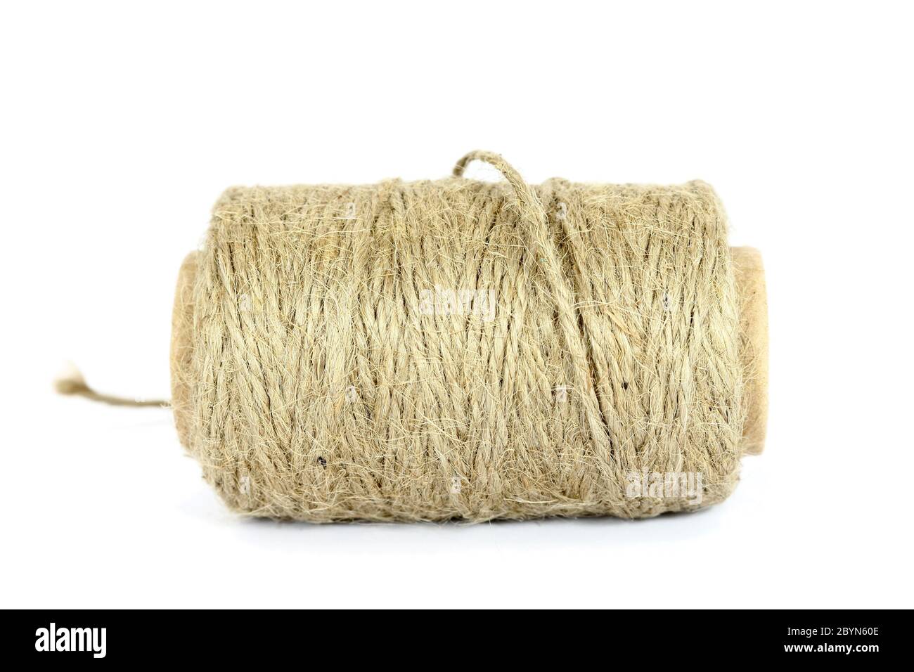 ramie natural rope isolated on the white background Stock Photo - Alamy