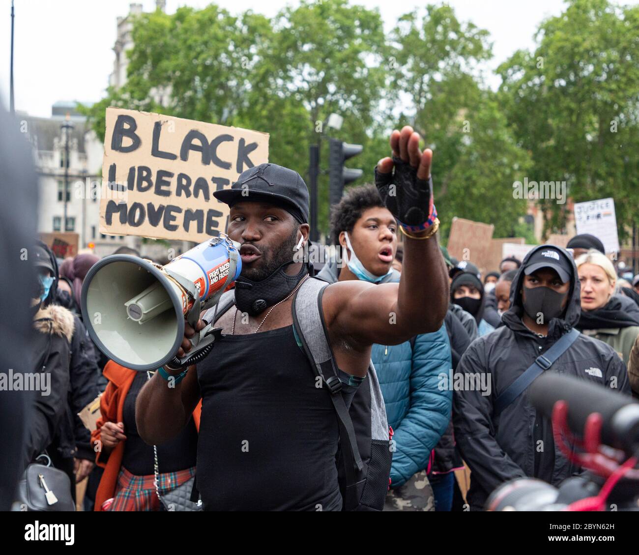 Black hand megaphone hi-res stock photography and images - Alamy