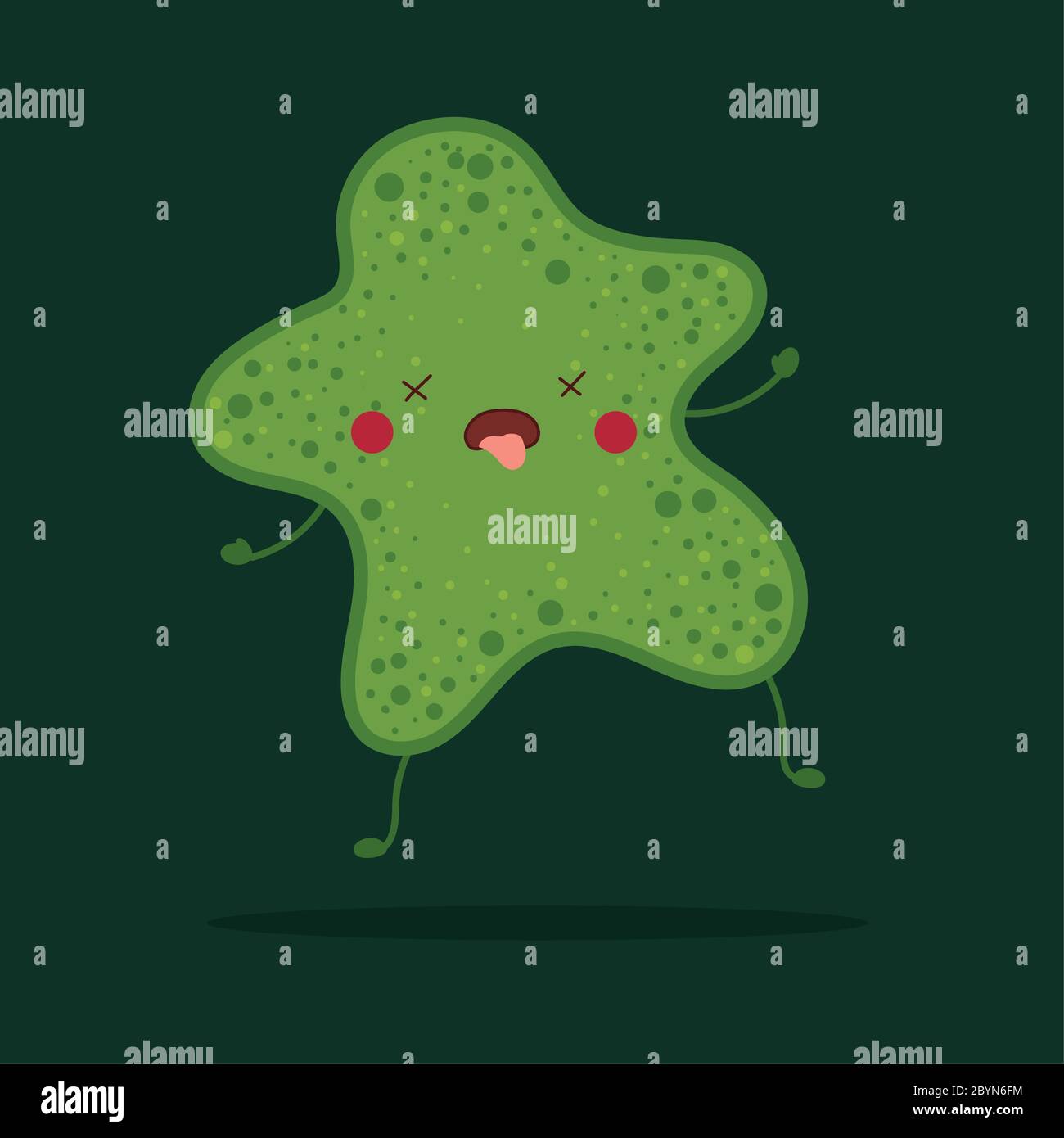 dead virus kawaii cartoon design, Bacterium organism molecule and ...