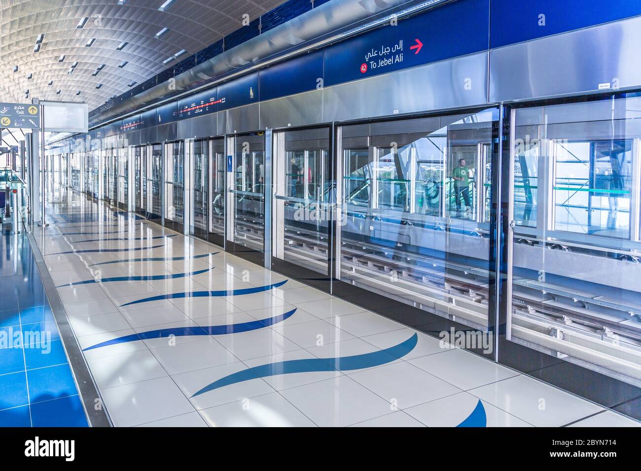 Dubai airport metro station hi-res stock photography and images - Alamy