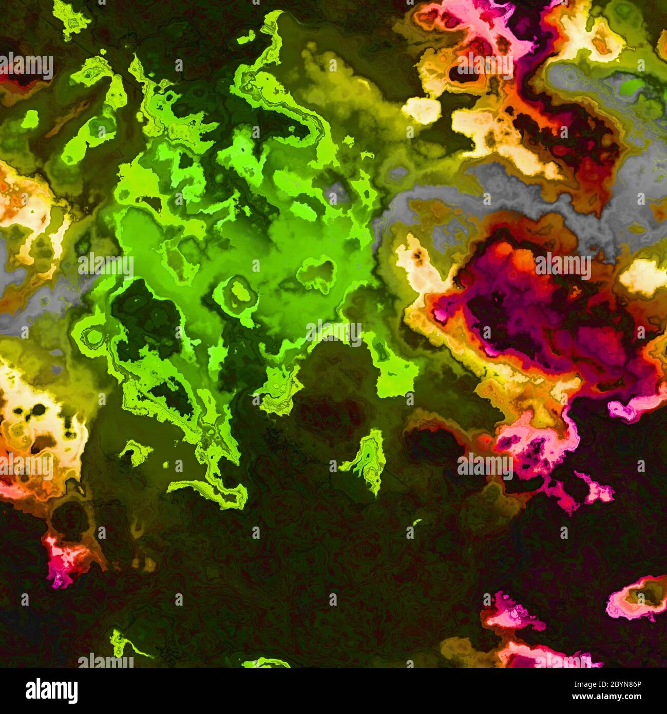 Colors mixed together creating colorful abstract painting consisting of ...