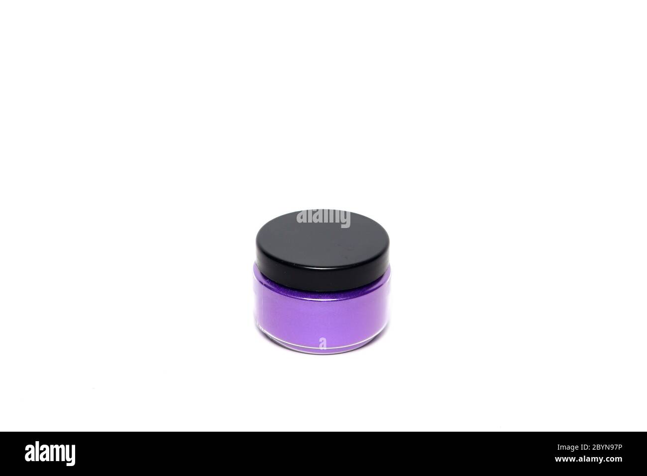 purple mica color pigments isolated on white background Stock Photo - Alamy