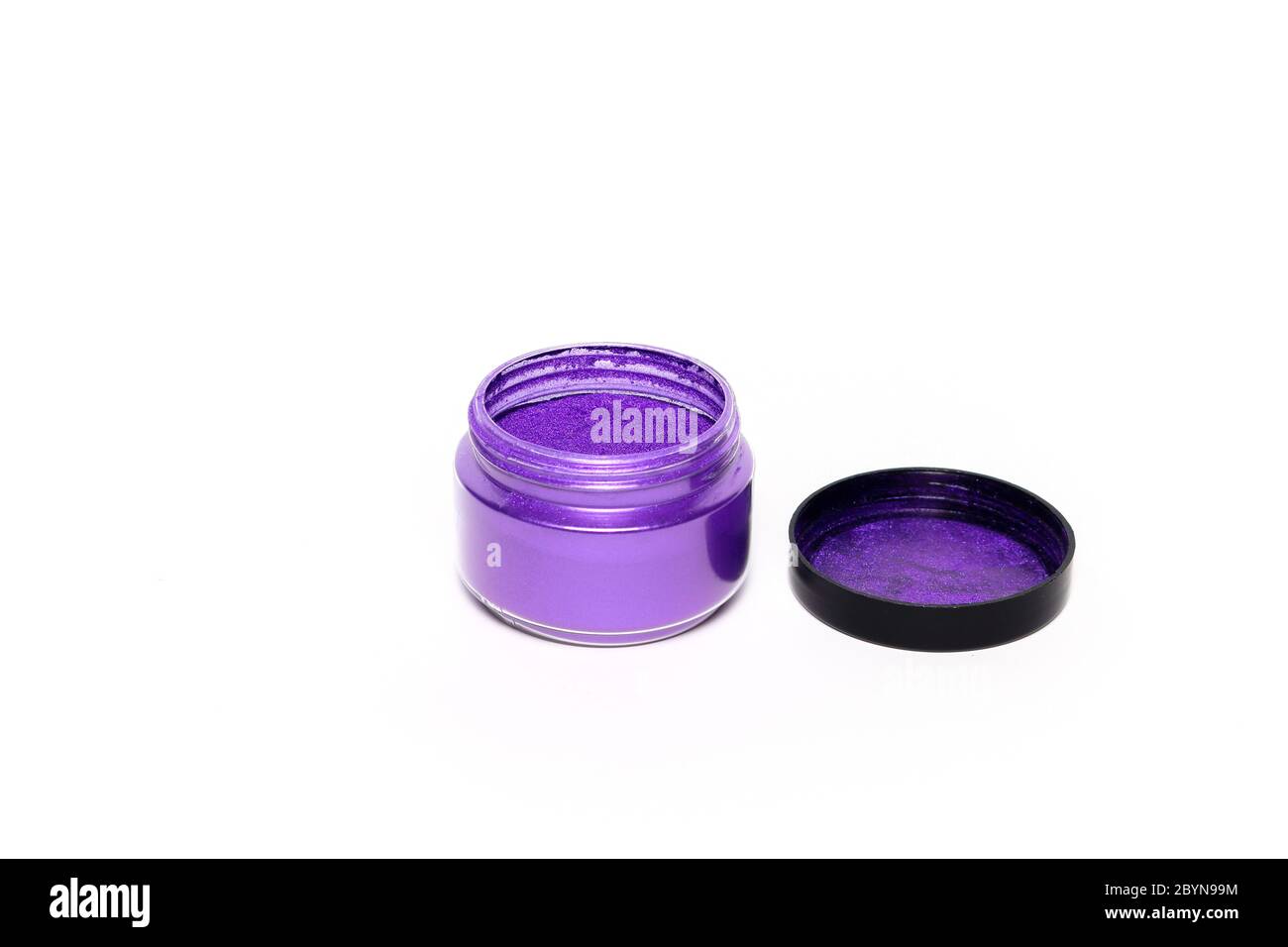 purple mica color pigments isolated on white background Stock Photo - Alamy