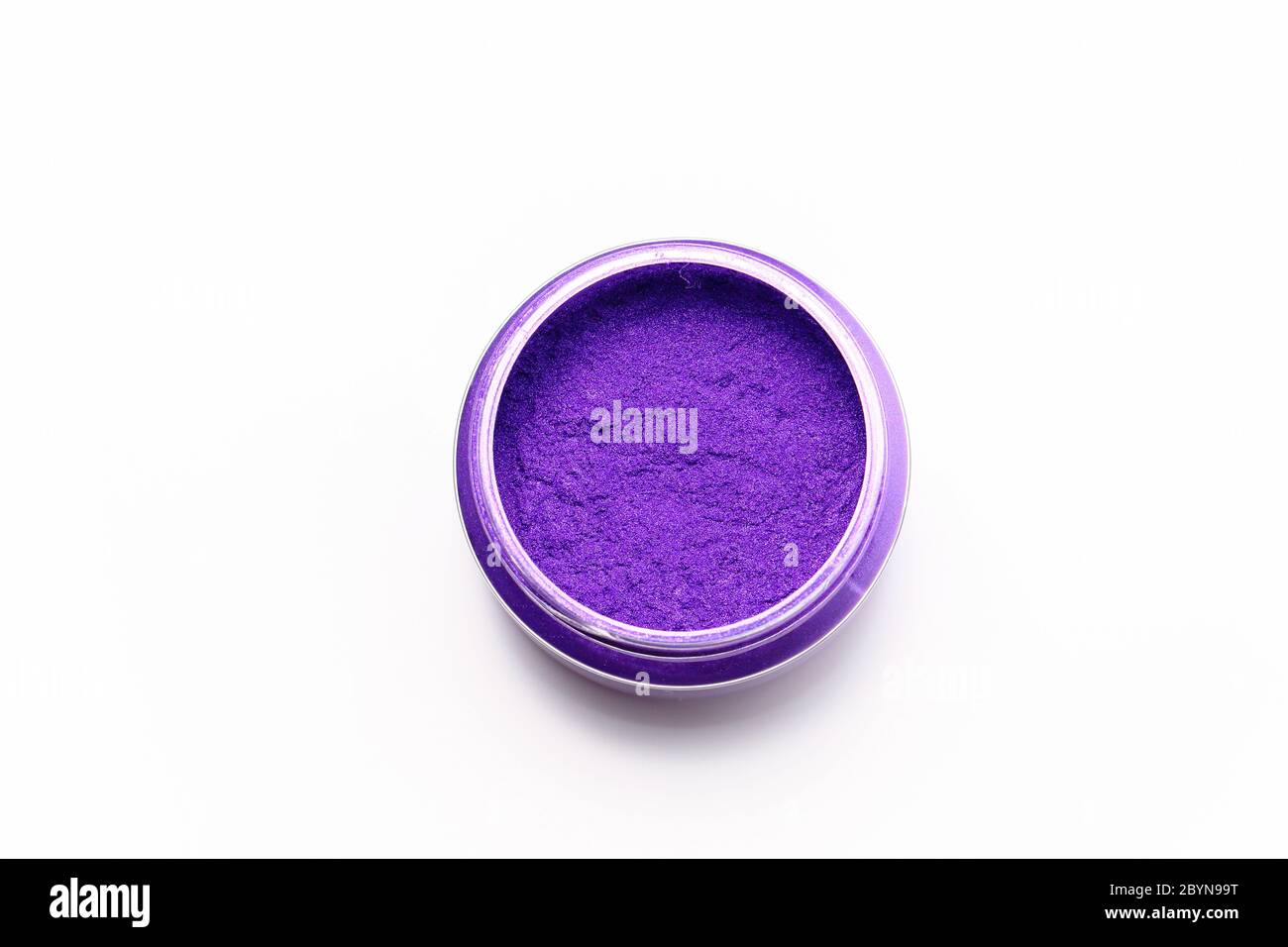 purple mica color pigments isolated on white background Stock Photo - Alamy