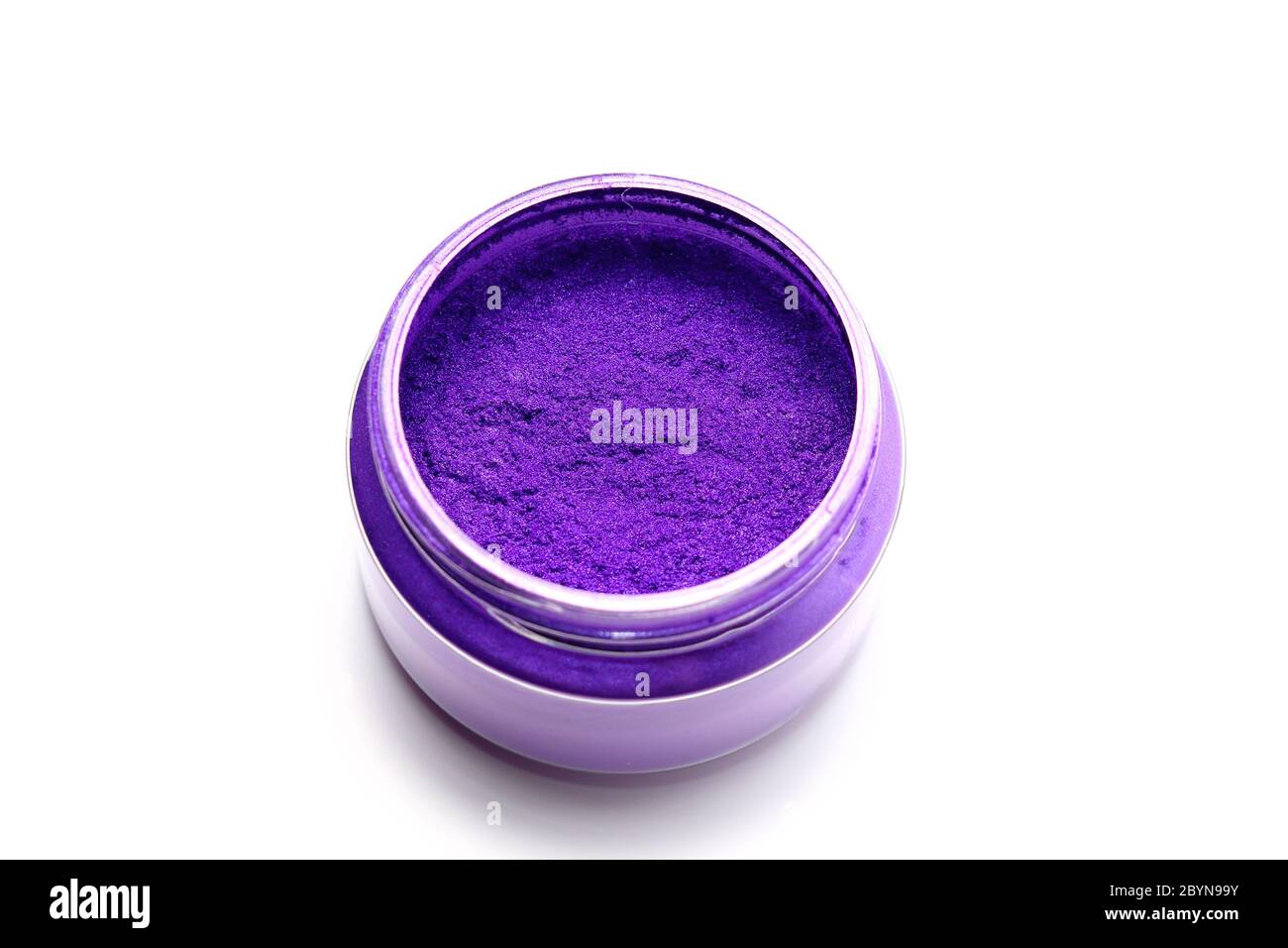 purple mica color pigments isolated on white background Stock Photo - Alamy
