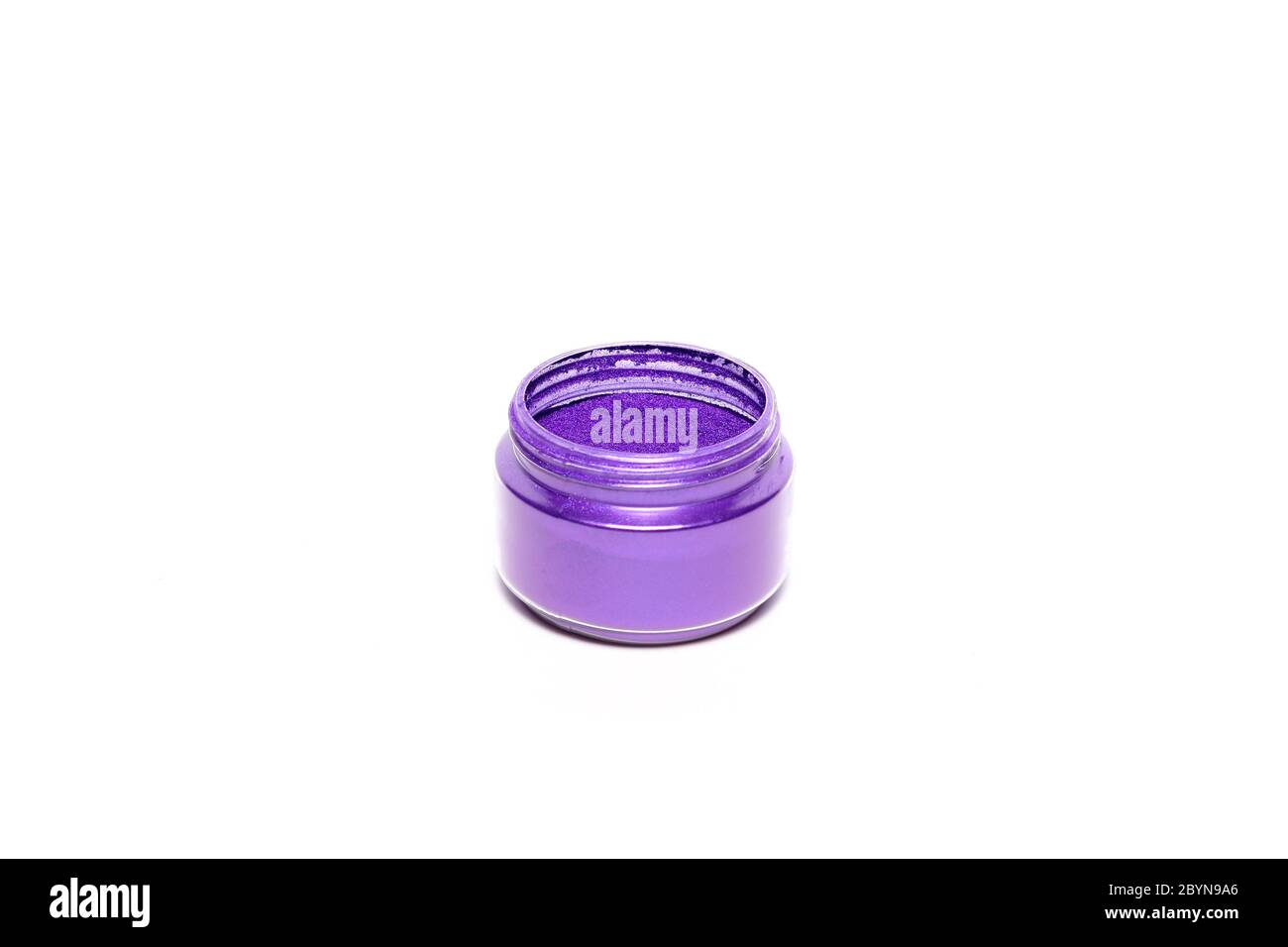 purple mica color pigments isolated on white background Stock Photo - Alamy