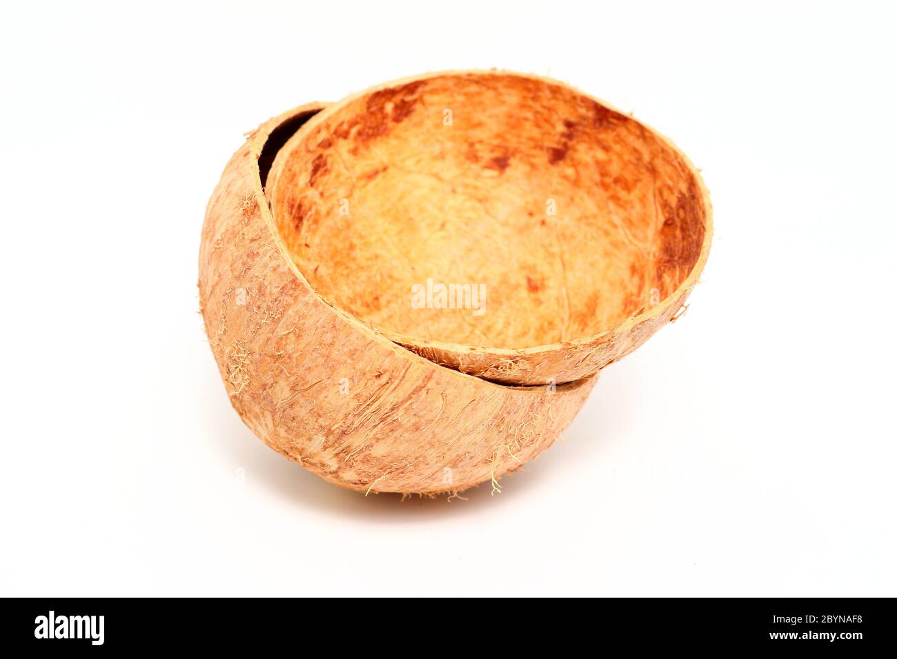 coconut shell isolated on white background Stock Photo - Alamy